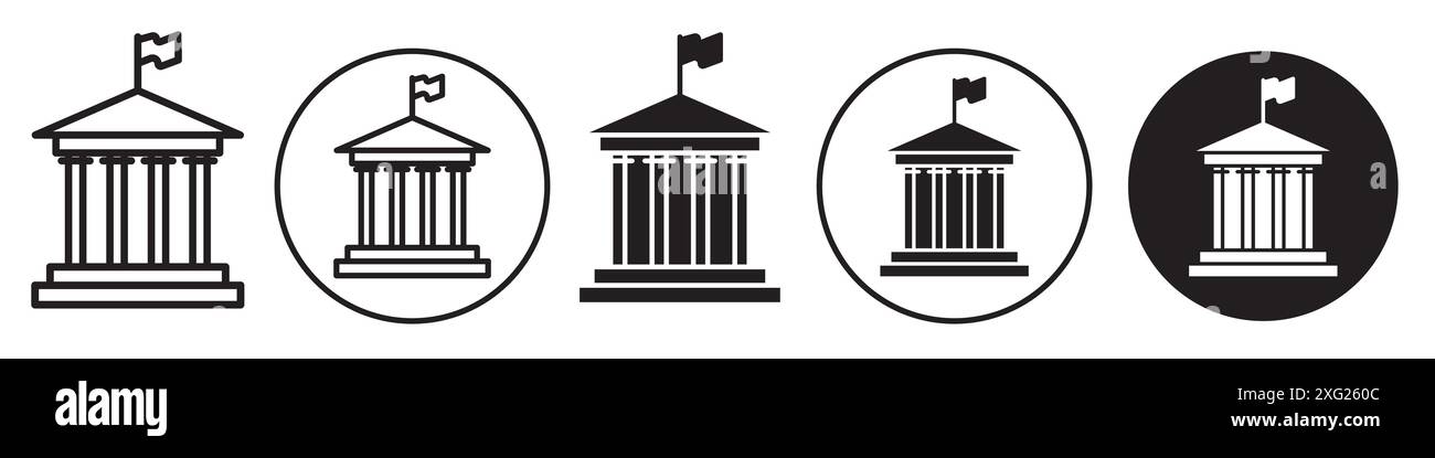 Government Icon vector set collection for web vector set collection for ...