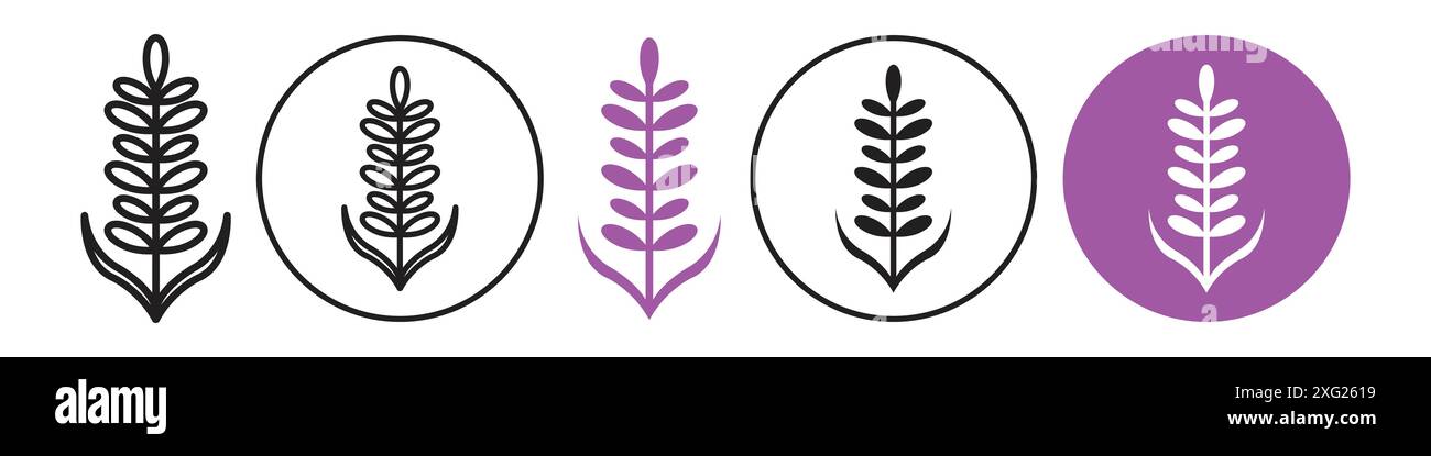 Lavender icon vector set collection for web vector set collection for app ui Stock Vector Image ...