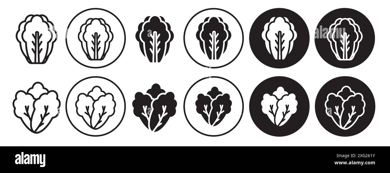 Lettuce Icon vector set collection for web vector set collection for ...