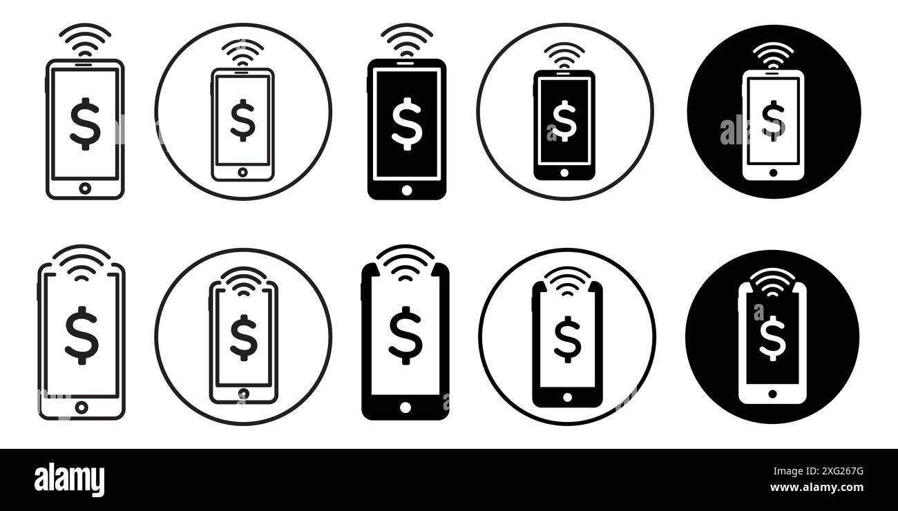 NFC Icon vector set collection for web vector set collection for app ui Stock Vector Image & Art ...