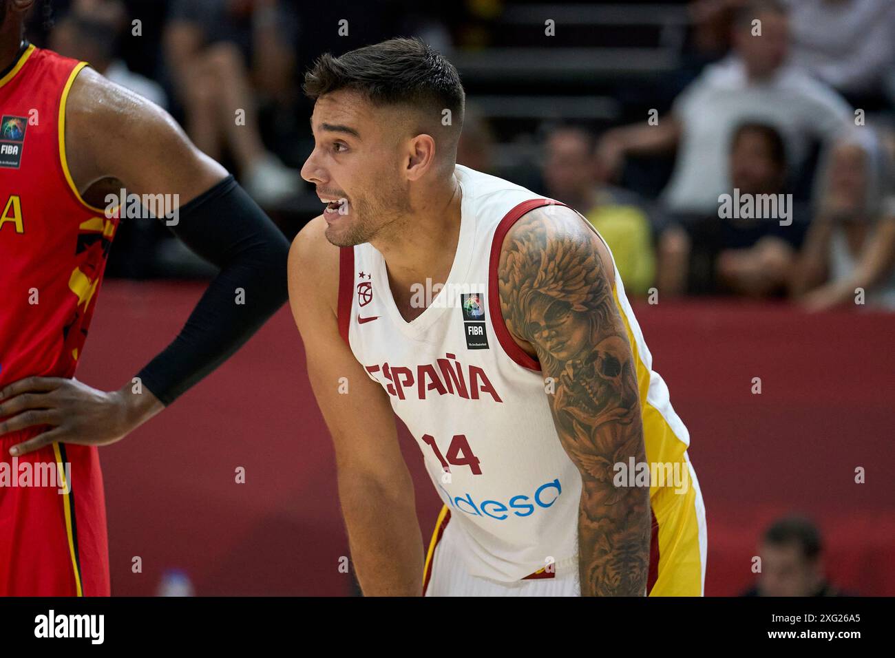 Willy Hernangomez from Spain team seen in action during the game ...