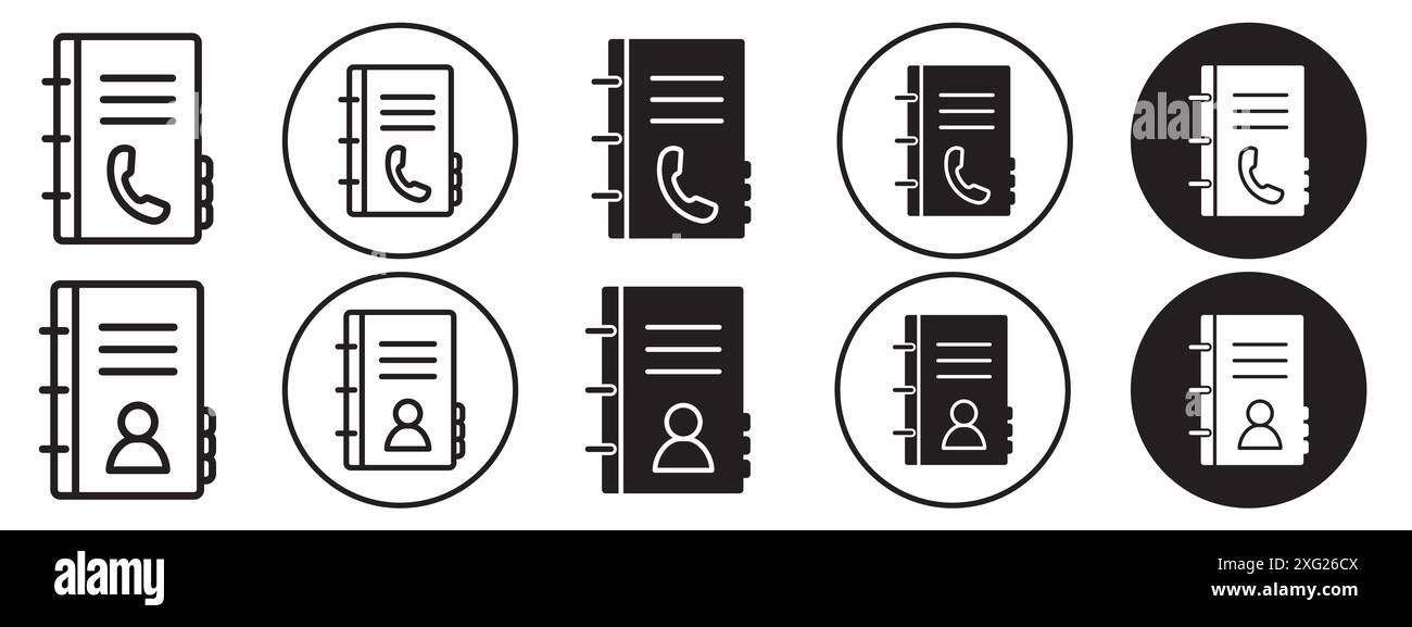 Phone Book Icon vector set collection for web vector set collection for ...