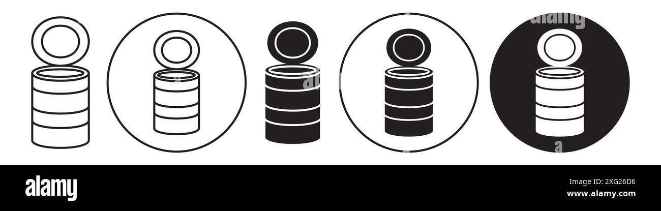 Open Tin Can Icon vector set collection for web vector set collection ...