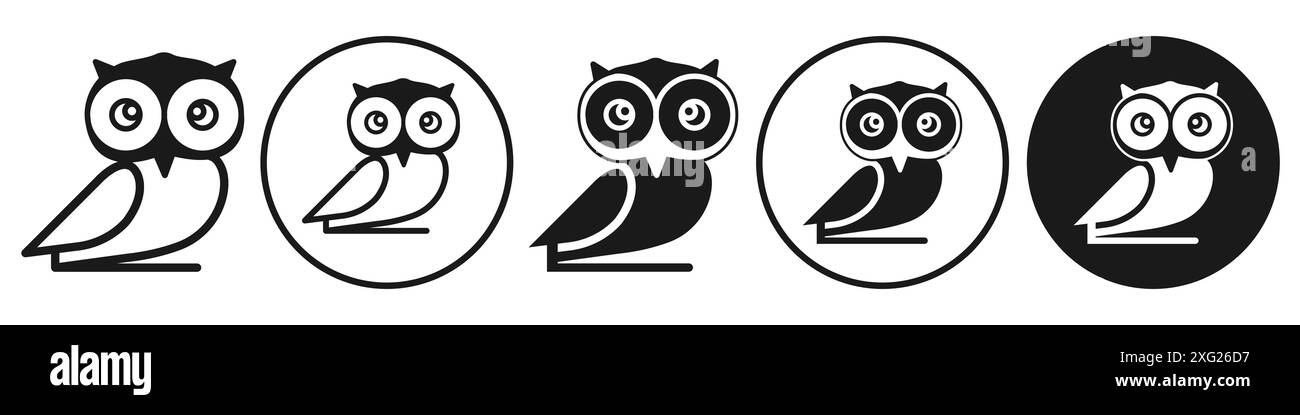 Owl Icon vector set collection for web vector set collection for app ui ...