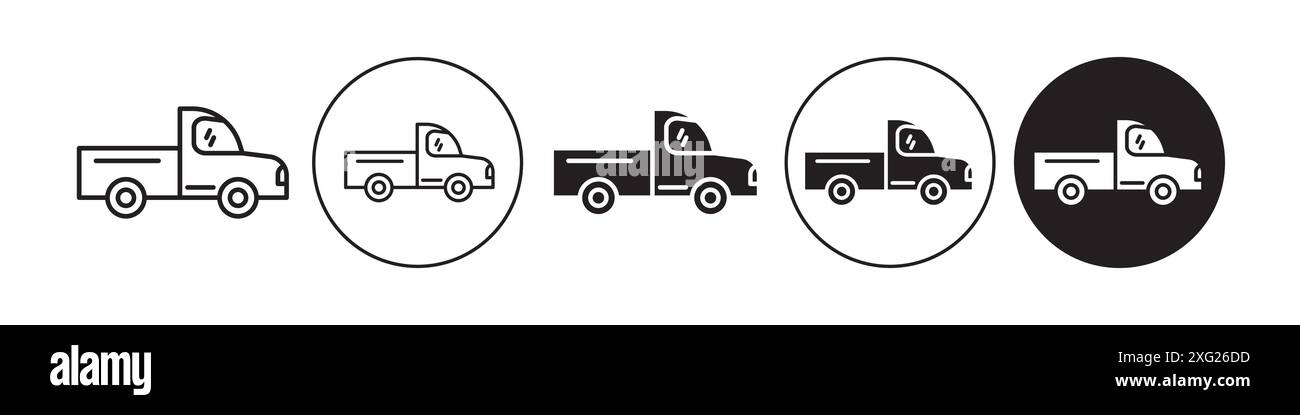 Pickup truck icon vector set collection for web vector set collection ...
