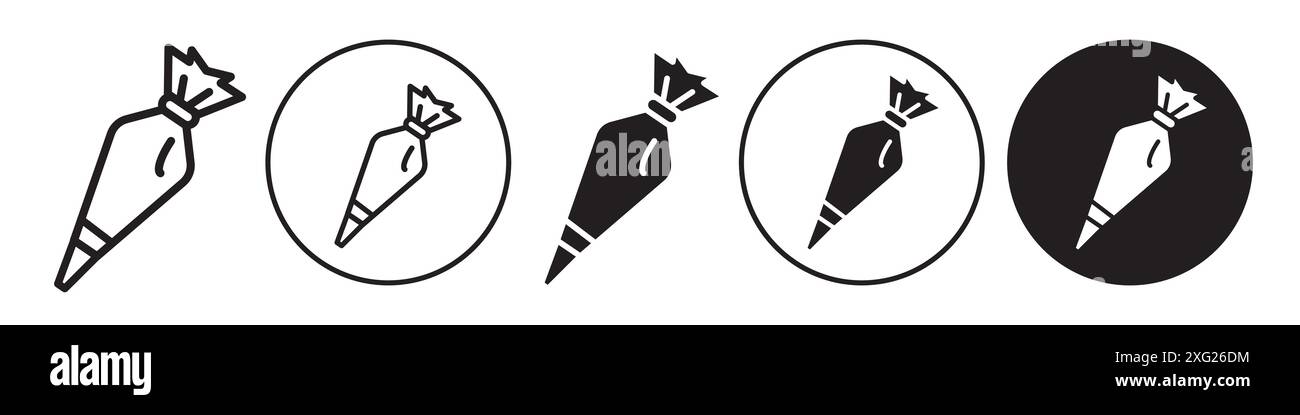 Pastry bag icon vector set collection for web vector set collection for app ui Stock Vector ...