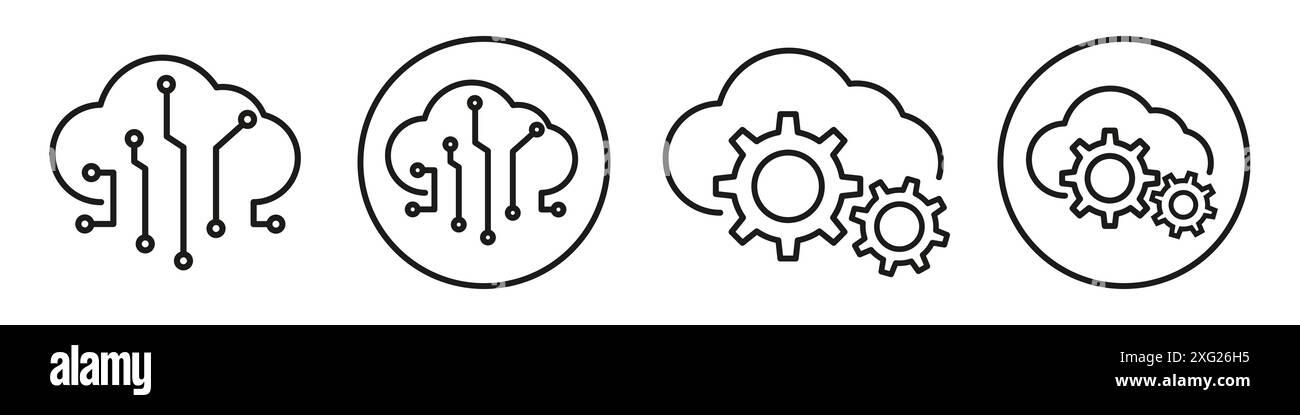 SaaS Icon vector set collection for web vector set collection for app ui Stock Vector Image ...