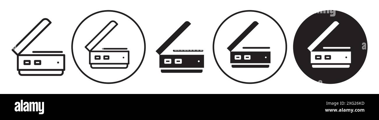 Scanner Icon vector set collection for web vector set collection for app ui Stock Vector Image ...