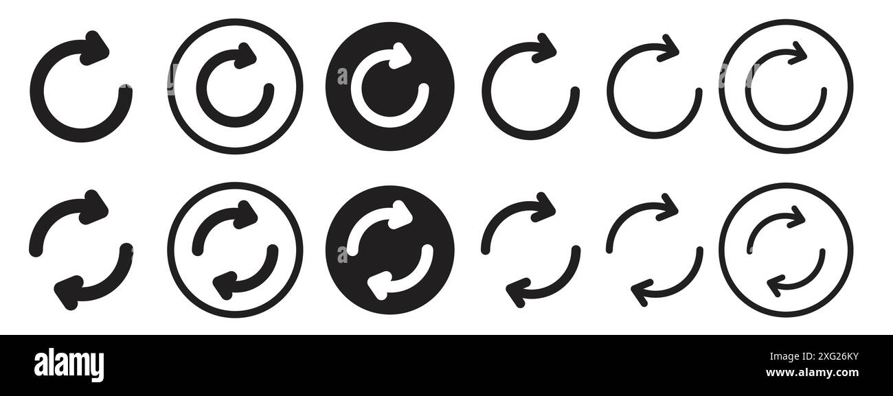 Reload Icon vector set collection for web vector set collection for app ...