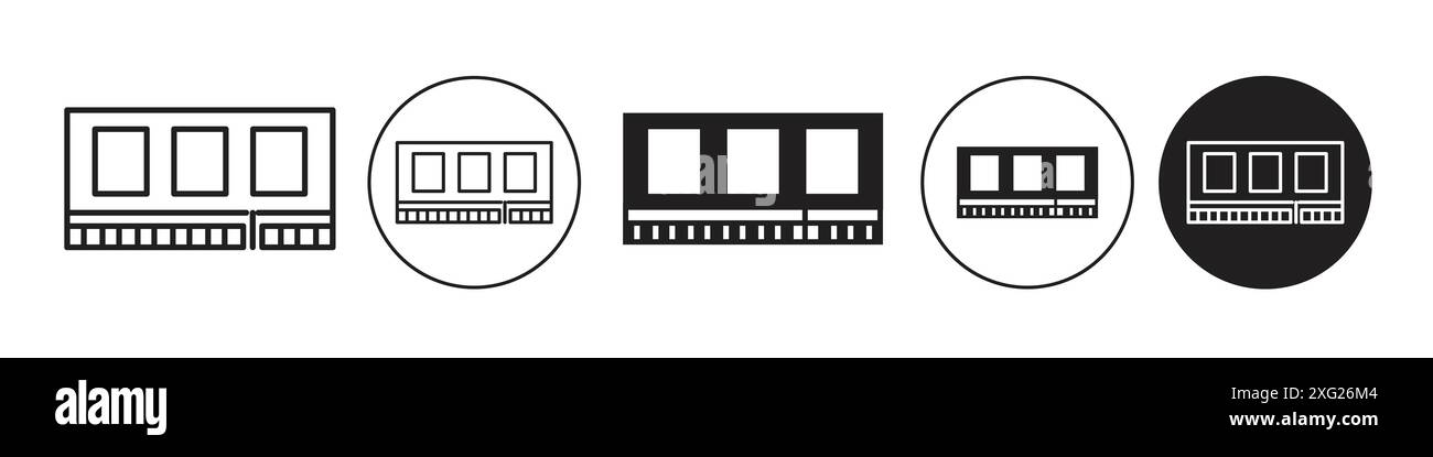 Ram memory icon vector set collection for web vector set collection for ...