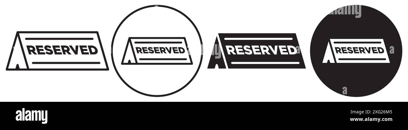 Reserved Icon vector set collection for web vector set collection for app ui Stock Vector Image ...