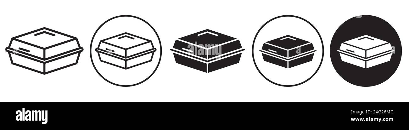 Styrofoam Box Icon vector set collection for web vector set collection ...