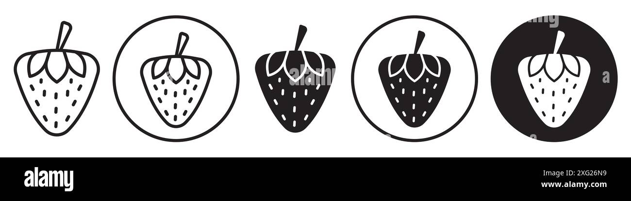 Strawberry Icon vector set collection for web vector set collection for ...