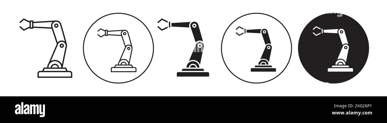 Robotic arm icon vector set collection for web vector set collection for app ui Stock Vector ...