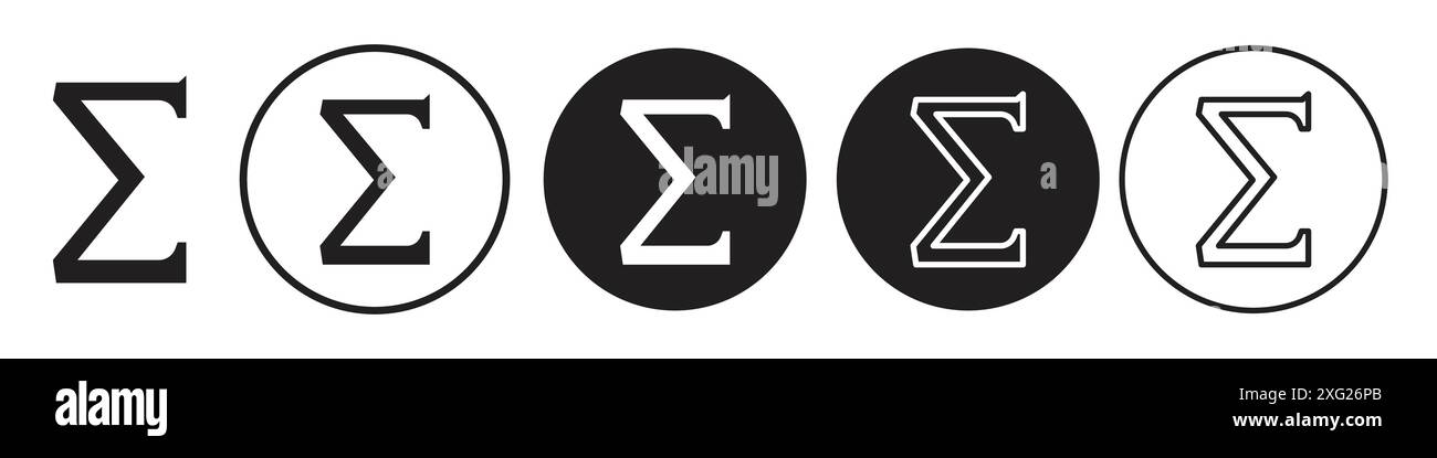 Sigma Symbol vector set collection for web vector set collection for ...