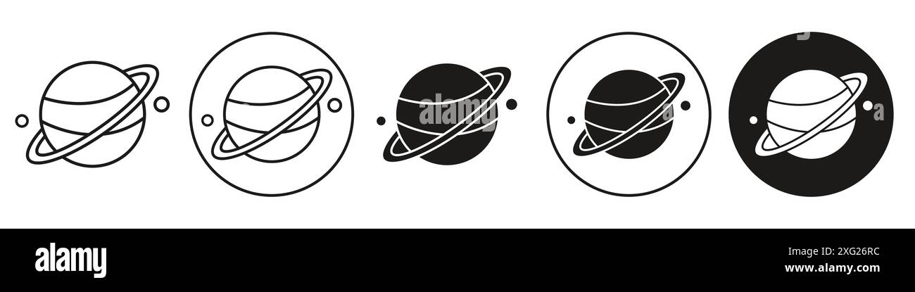 saturn planet icon vector set collection for web vector set collection ...