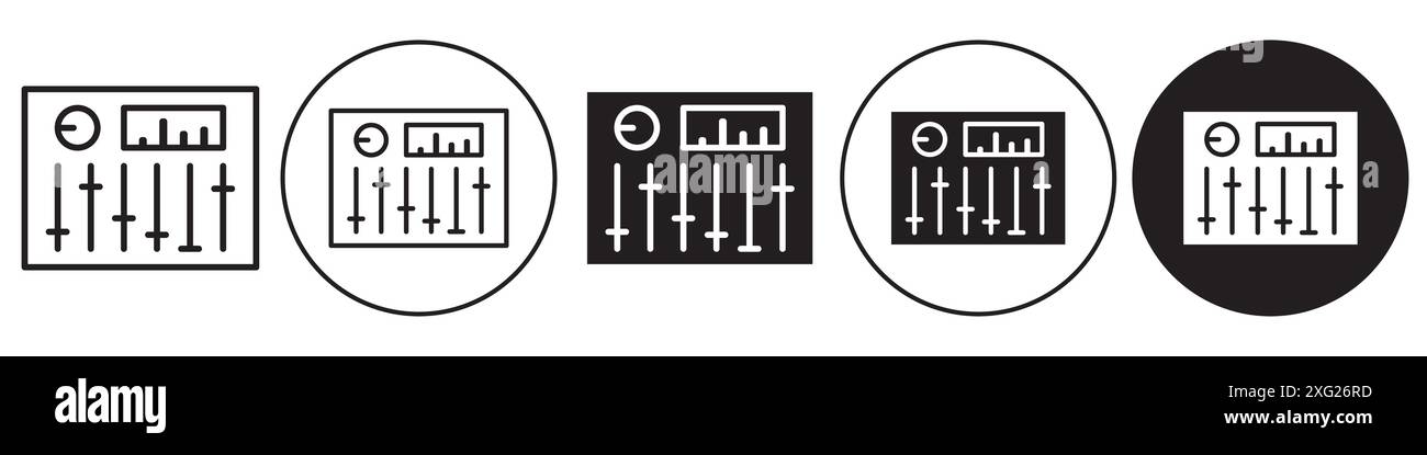 Sound mixer icon vector set collection for web vector set collection ...