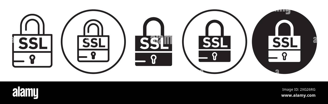 SSL icon vector set collection for web vector set collection for app ui Stock Vector Image & Art ...