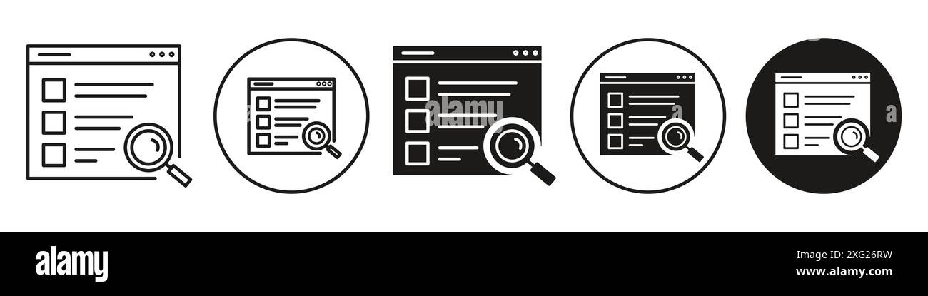 Search Result Icon vector set collection for web vector set collection for app ui Stock Vector ...