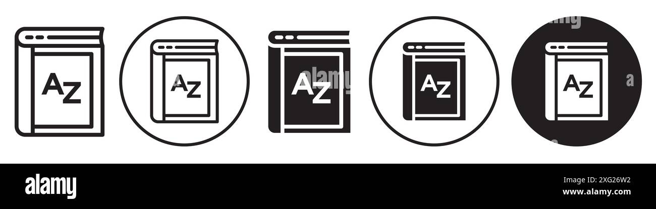 Vocabulary Icon vector set collection for web vector set collection for app ui Stock Vector ...