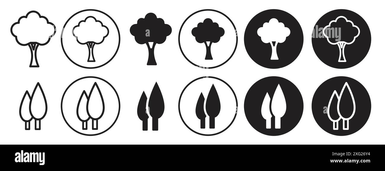 Tree Icon vector set collection for web vector set collection for app ...