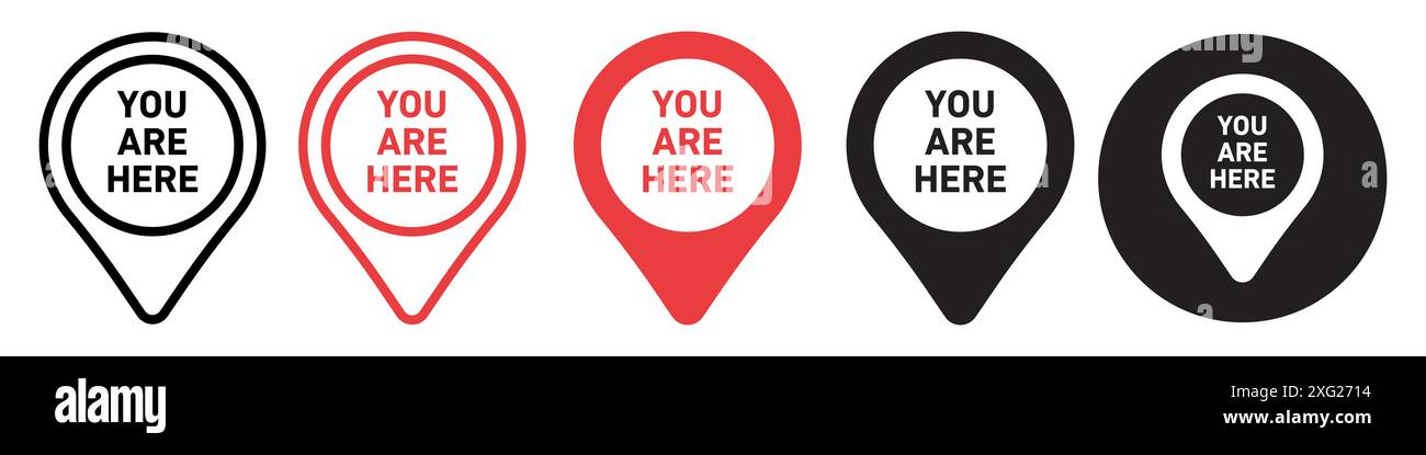 You Are Here Icon vector set collection for web vector set collection ...