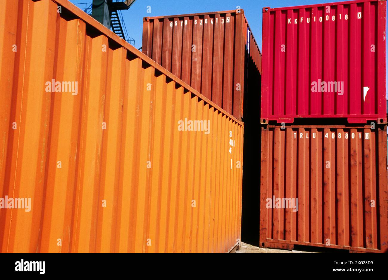 Cargo containers. Port of Bilbao. Spain Stock Photo - Alamy