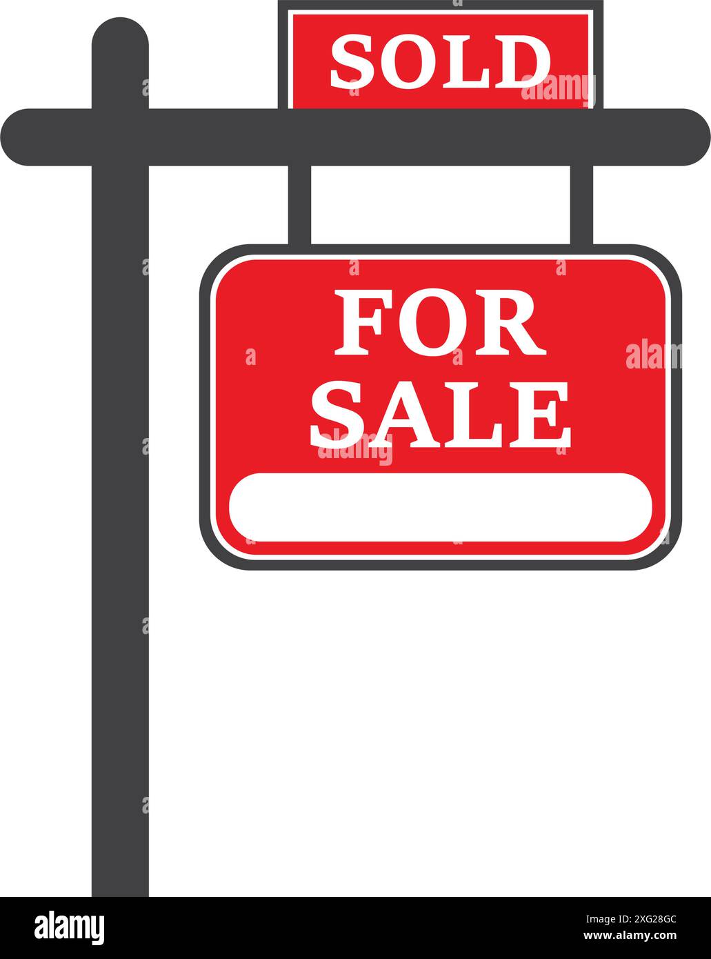 Real estate banner icon in flat style. Sale label vector illustration ...