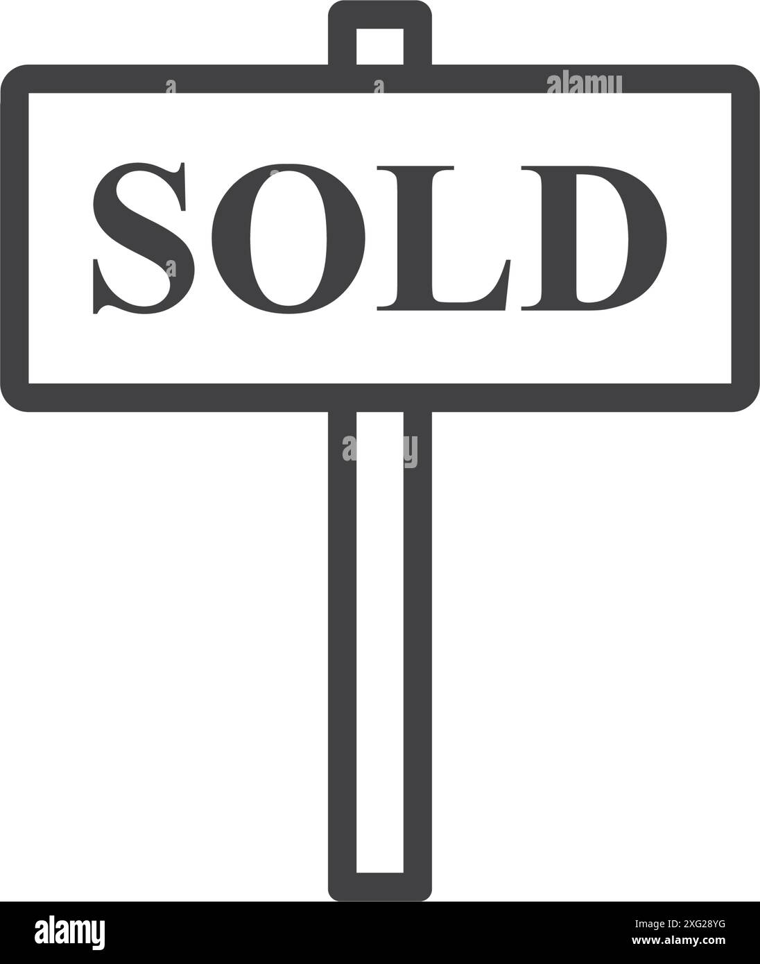 Real estate banner icon in flat style. Sale label vector illustration ...