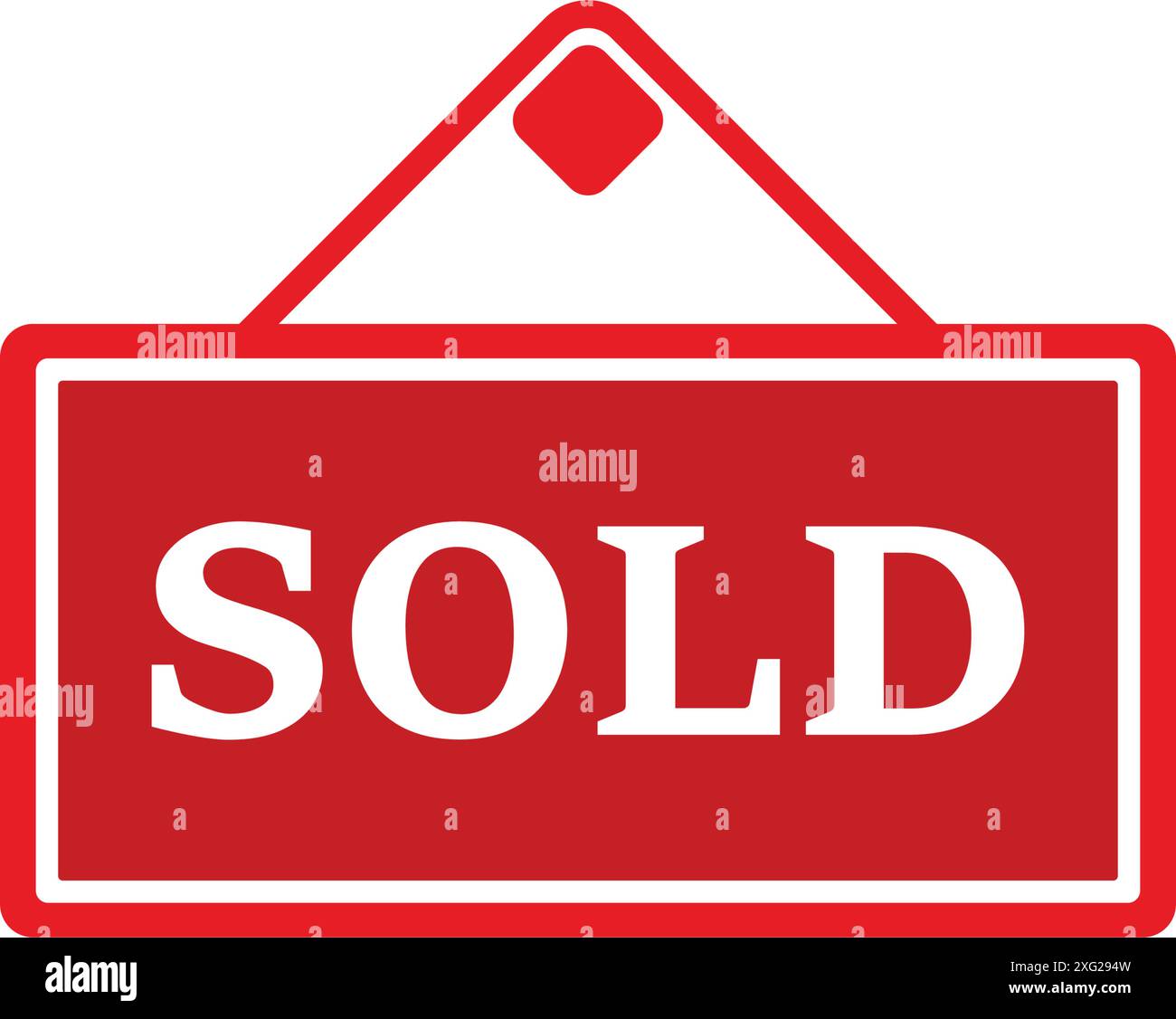 Real estate banner icon in flat style. Sale label vector illustration ...