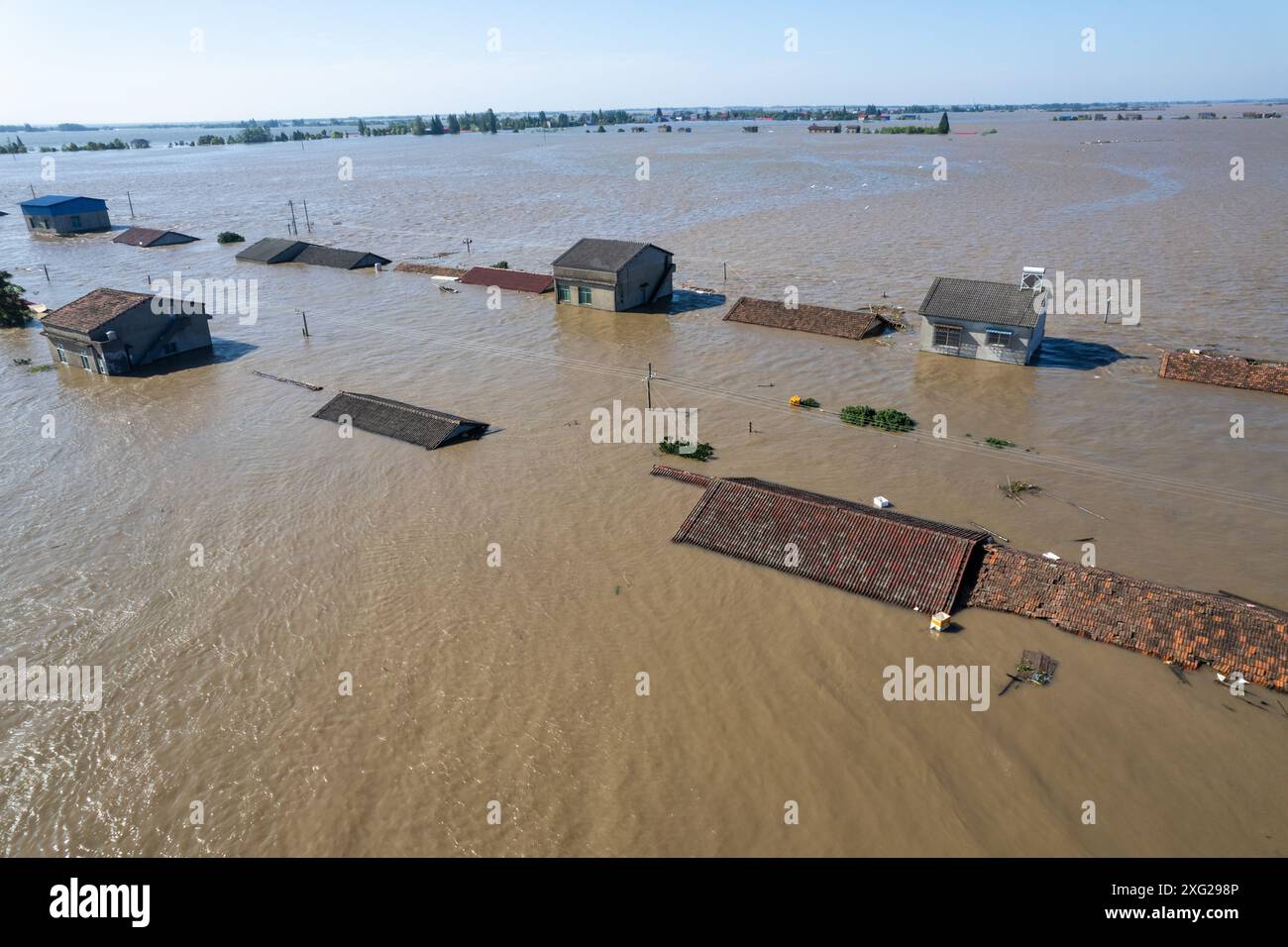 Aerial drone scene flooded city hi-res stock photography and images - Alamy