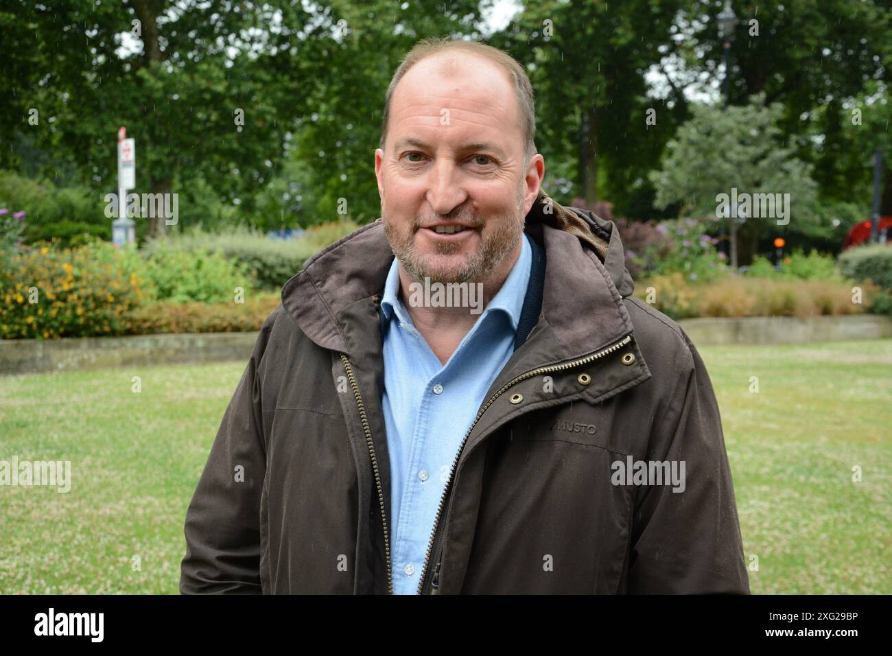 Guto Harri on College Green in Westminster 5th July 2024,there to ...
