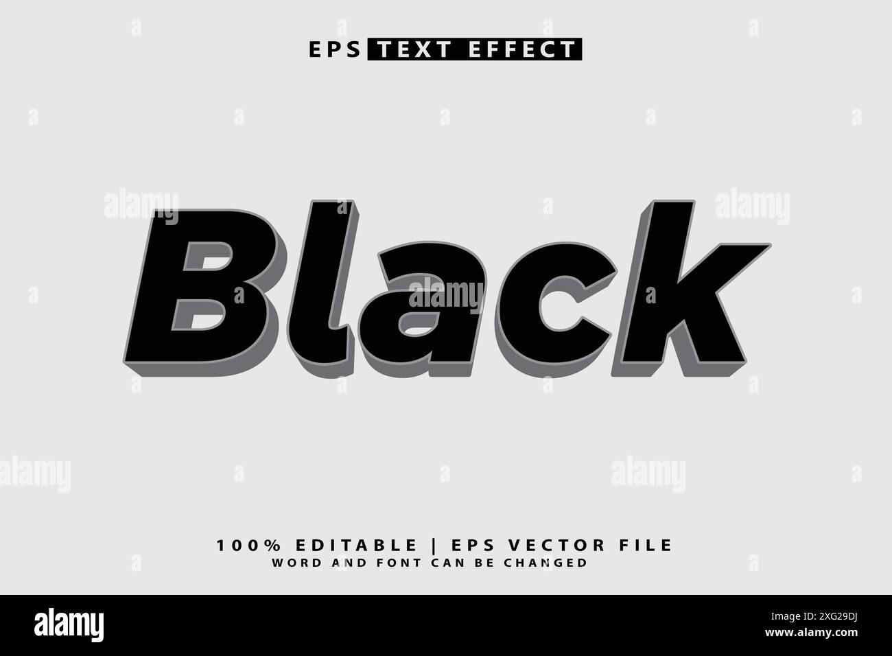 editable 3D text effect Stock Vector Image & Art - Alamy