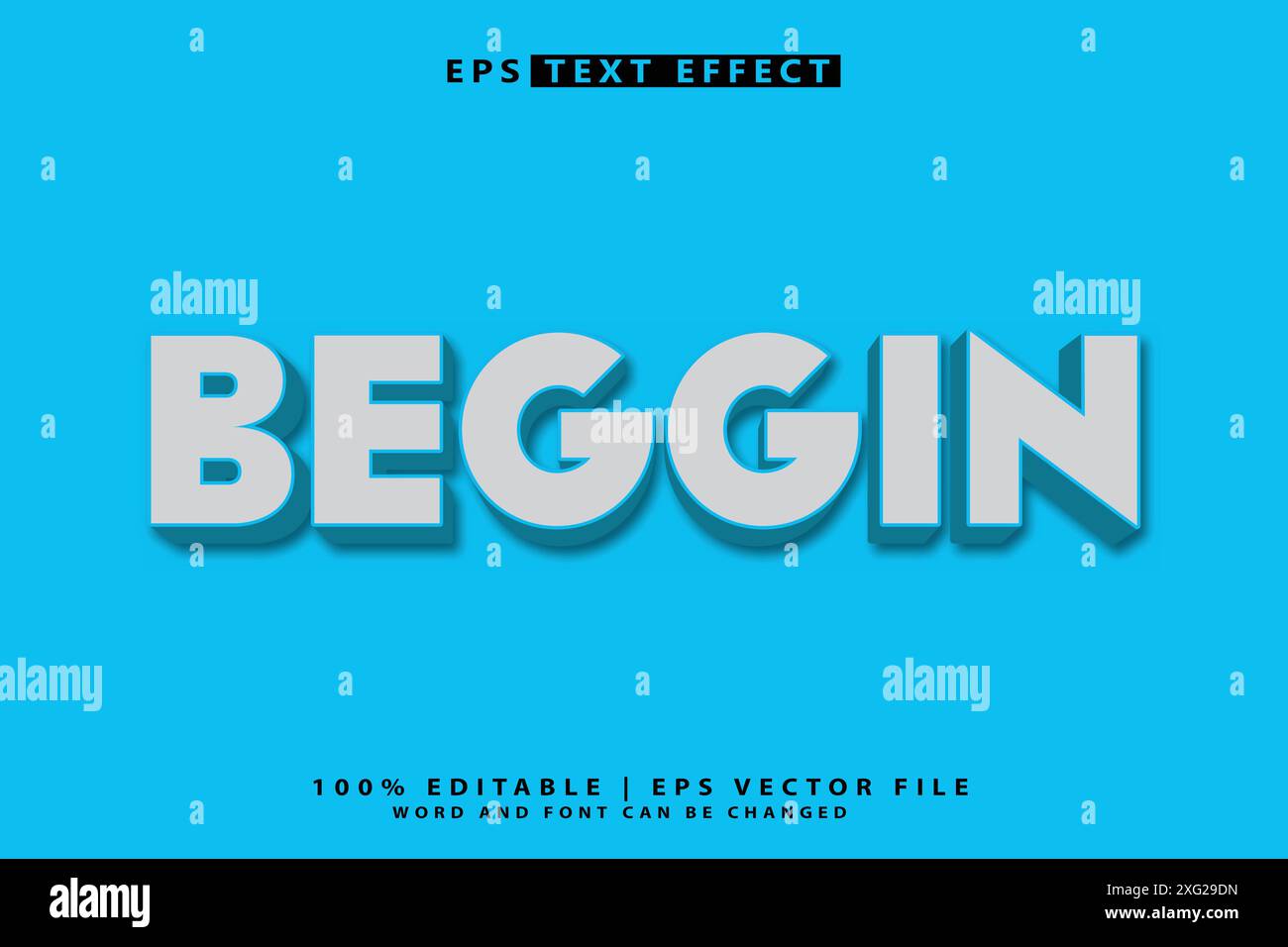 editable 3D text effect Stock Vector Image & Art - Alamy