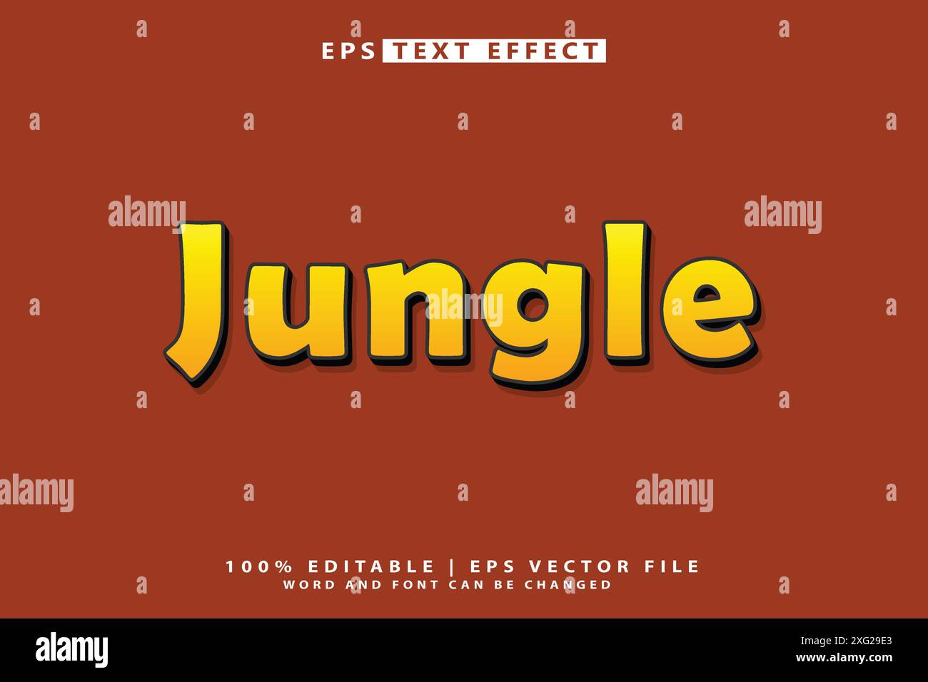 editable 3D text effect Stock Vector Image & Art - Alamy