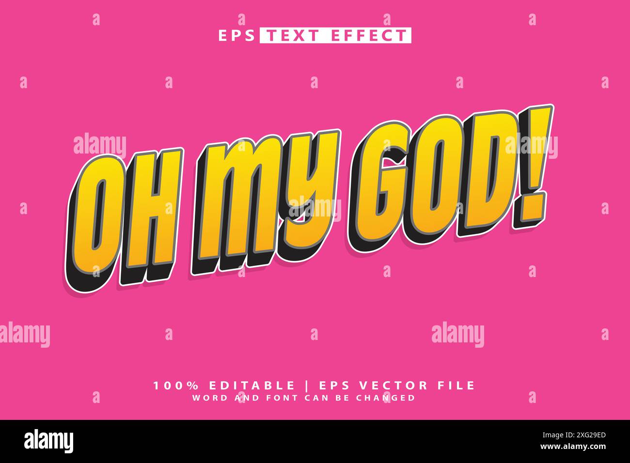 editable 3D text effect Stock Vector Image & Art - Alamy