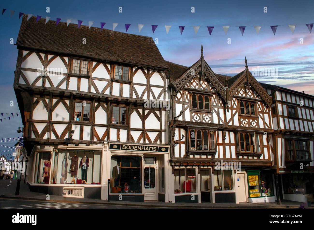 Tudor Half Timber buildings in Ludlow, Shropshire Stock Photo - Alamy