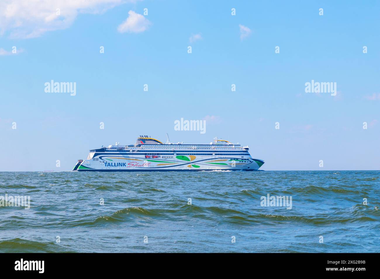 Gulf of Finland, Estonia, June 28, 2024 - Cruise ship Tallink ferry ...