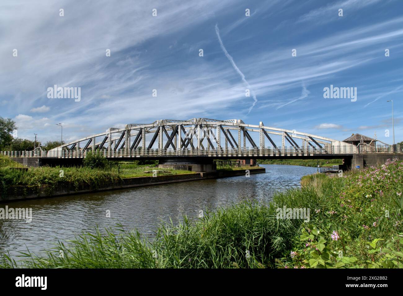 Acton Swing Bridge over the River Weaver near Northwich Stock Photo - Alamy