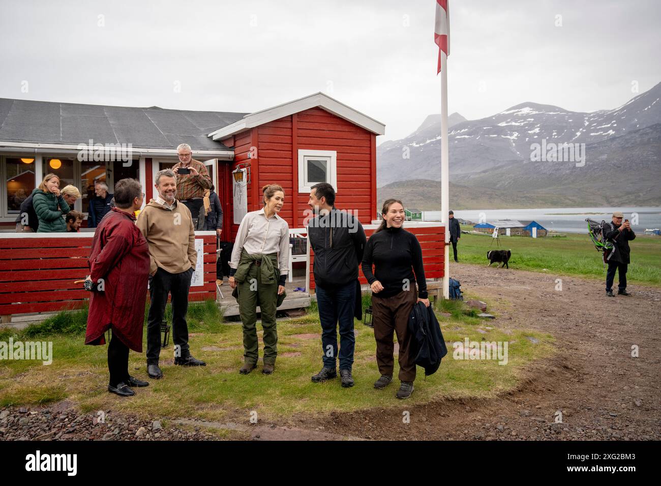 King Frederick X and Queen Mary greet Mayor Stine Egede upon arrival to ...