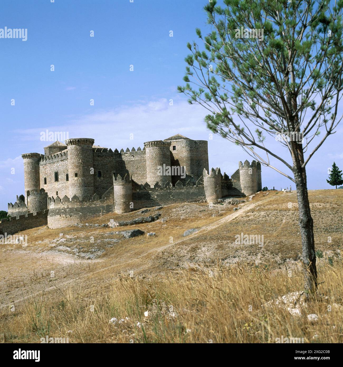 Belmonte castle (15th century). Cuenca province, Spain Stock Photo - Alamy