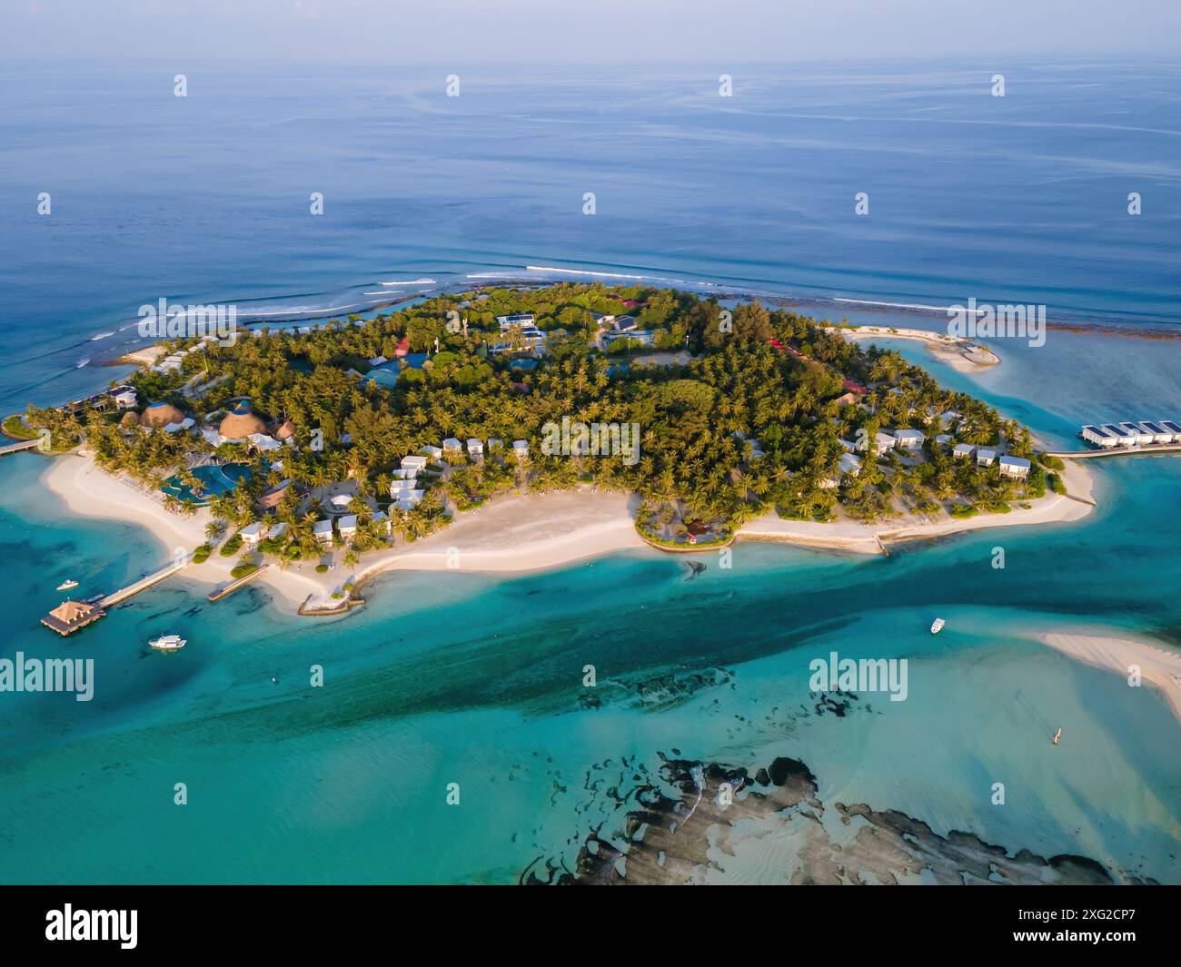 An aerial view of Kandoomaa Fushi Island, Maldives Stock Photo - Alamy