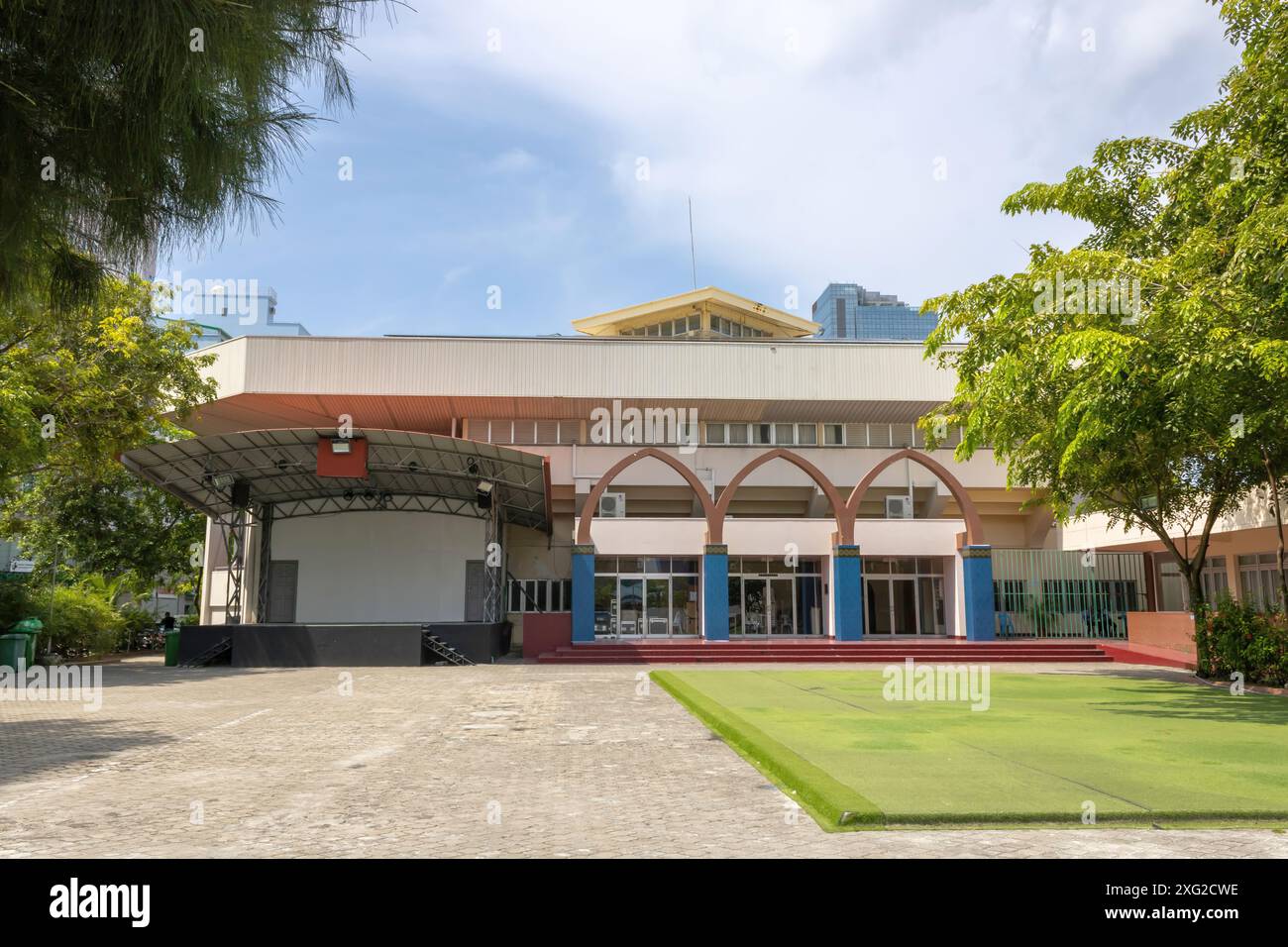 The indoor sports complex in Malé, Maldives Stock Photo - Alamy