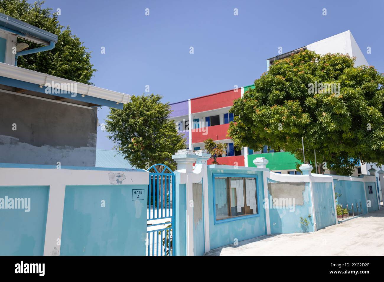 Guraidhoo School, one of the oldest schools in Maldives Stock Photo - Alamy