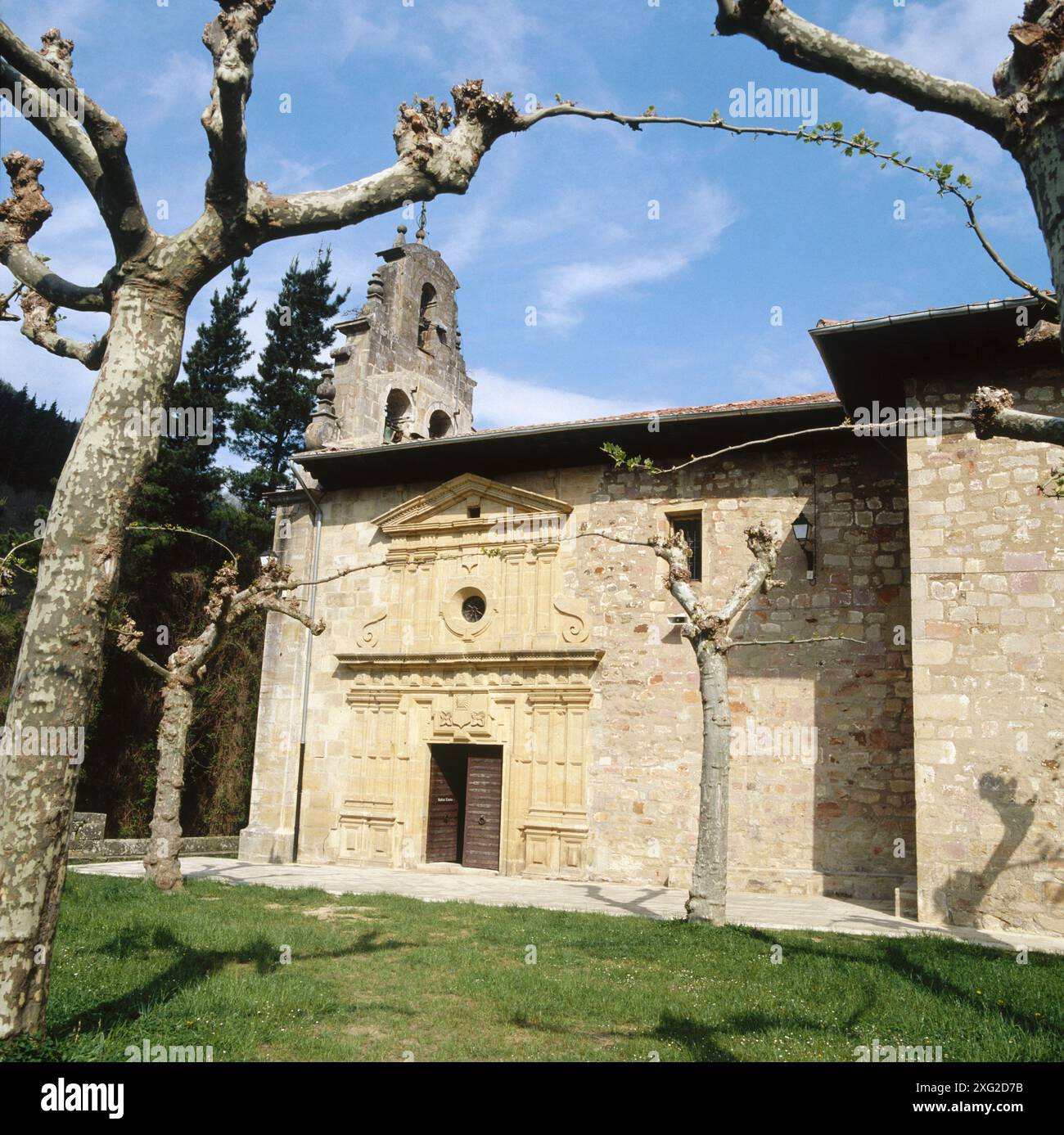 Virgen de Dorleta church. Salinas de Leniz, Leintz Gatzaga. Guipúzcoa ...