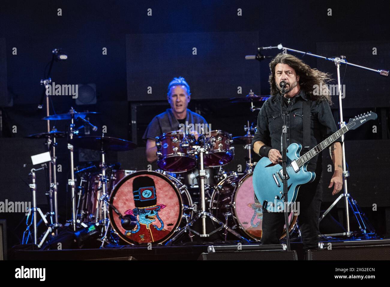 Roskilde, Denmark. 05th July, 2024. American band Foo Fighters performs ...
