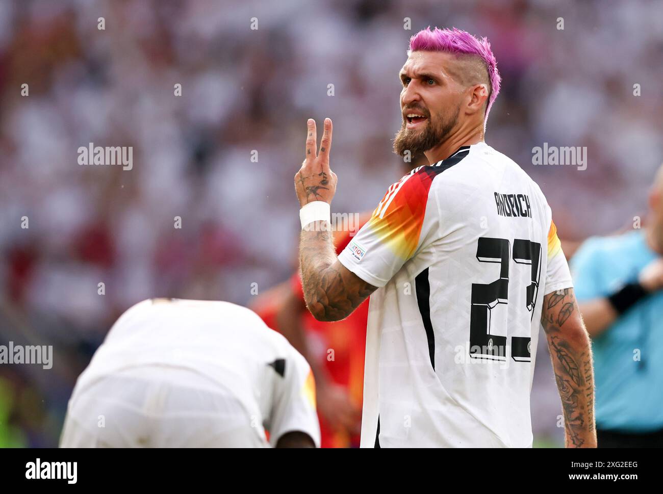 STUTTGART, GERMANY - JULY 05: Robert Andrich of Germany reacts during ...