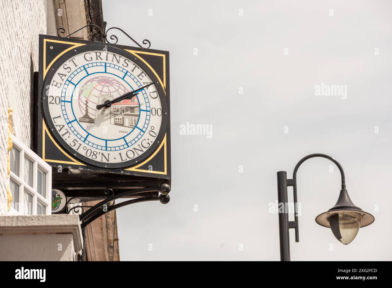 East Grinstead, June 29th 2024: The Town Clock in the High Street Stock ...