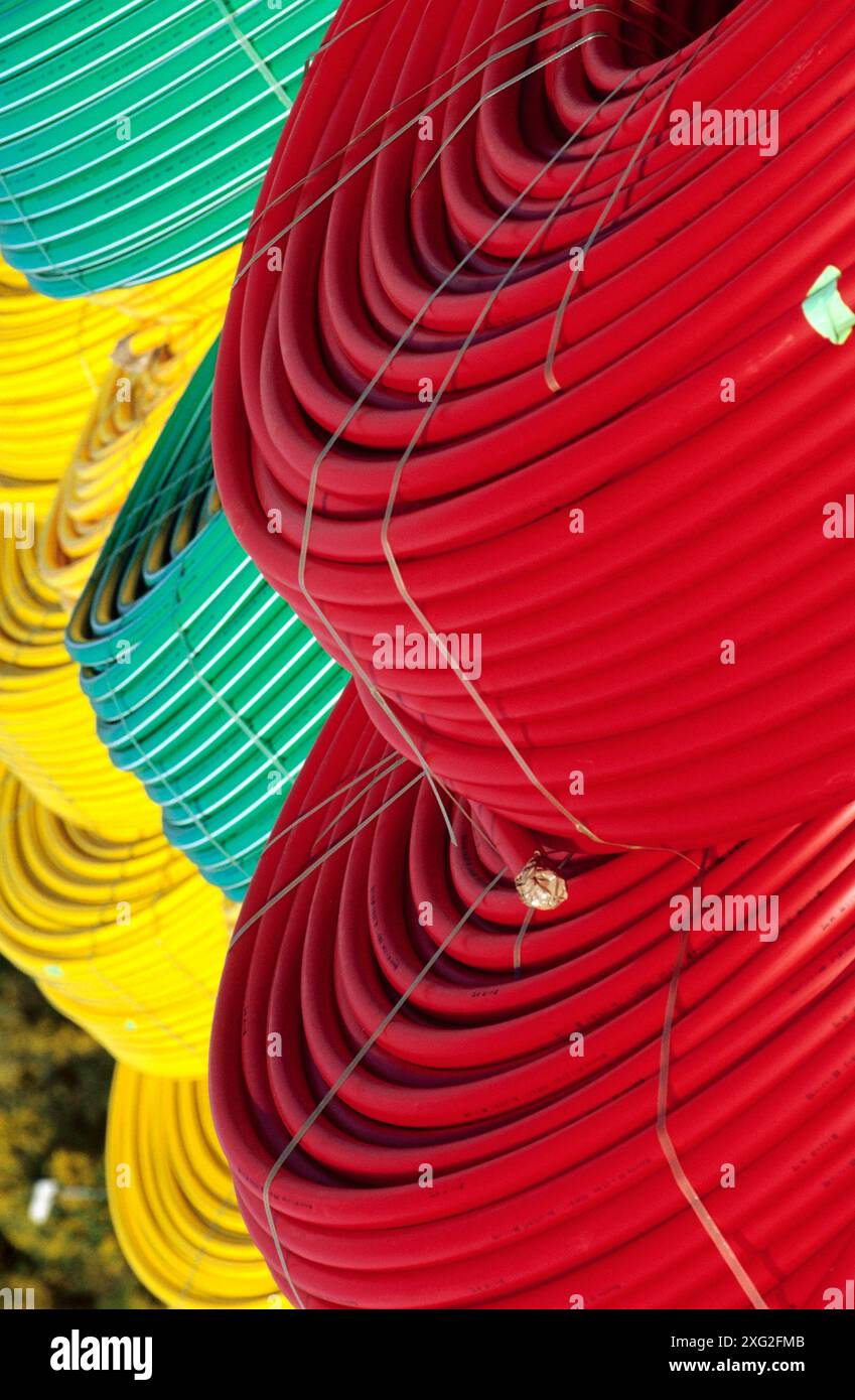 Fiber optics, plastic tubes Stock Photo - Alamy