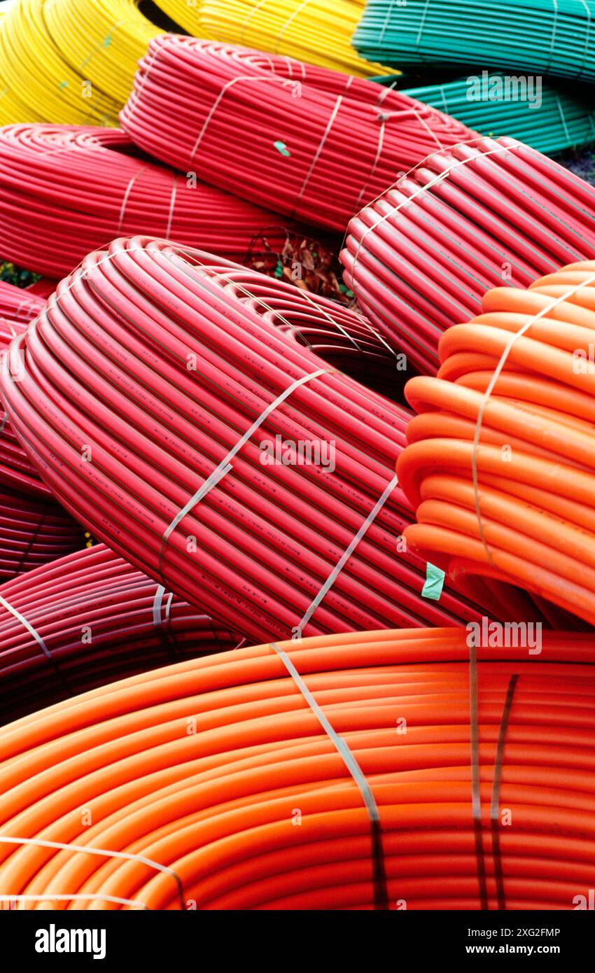 Fiber optics, plastic tubes Stock Photo - Alamy